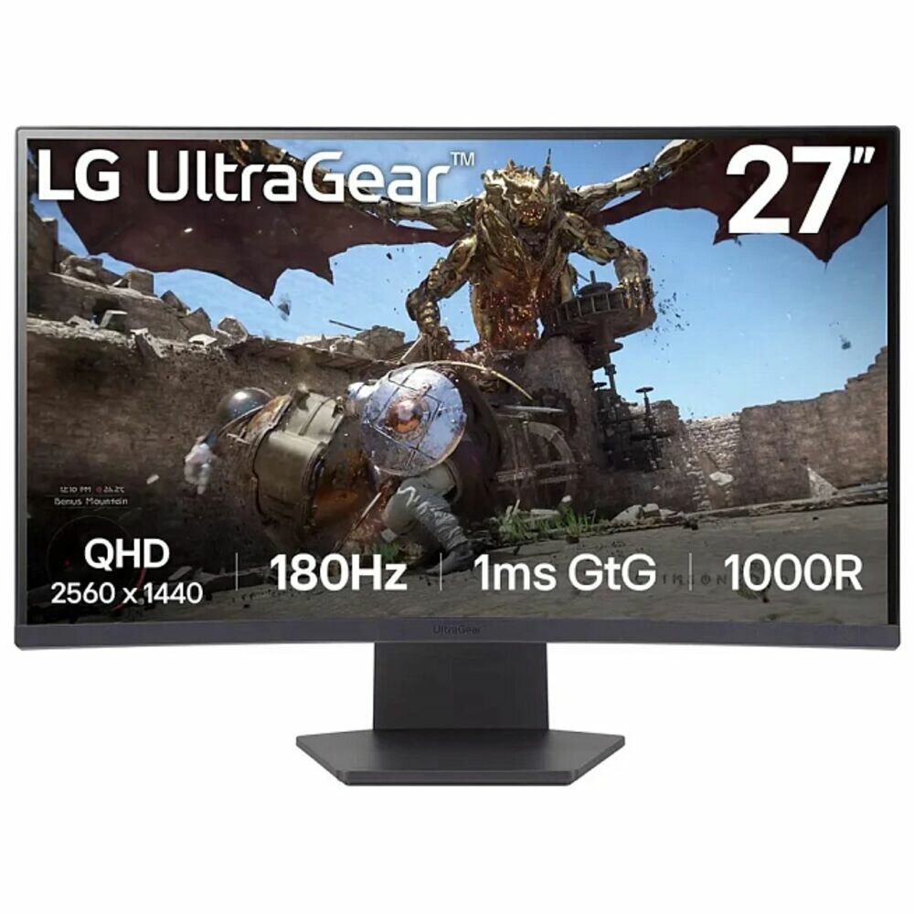Монитор 27" LG UltraGear 27GS60QC-B VA 2560x1440 1ms HDMI, DisplayPort