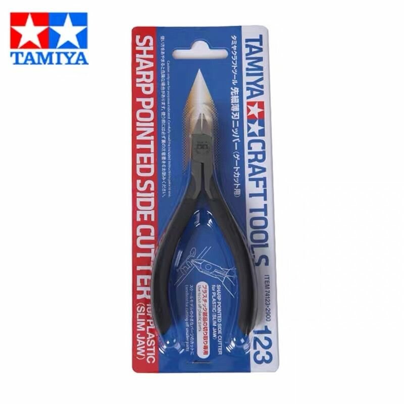 Tamiya Sharp Pointed Side Cutter, Остроконечные кусачки-бокорезы для пластика 74123