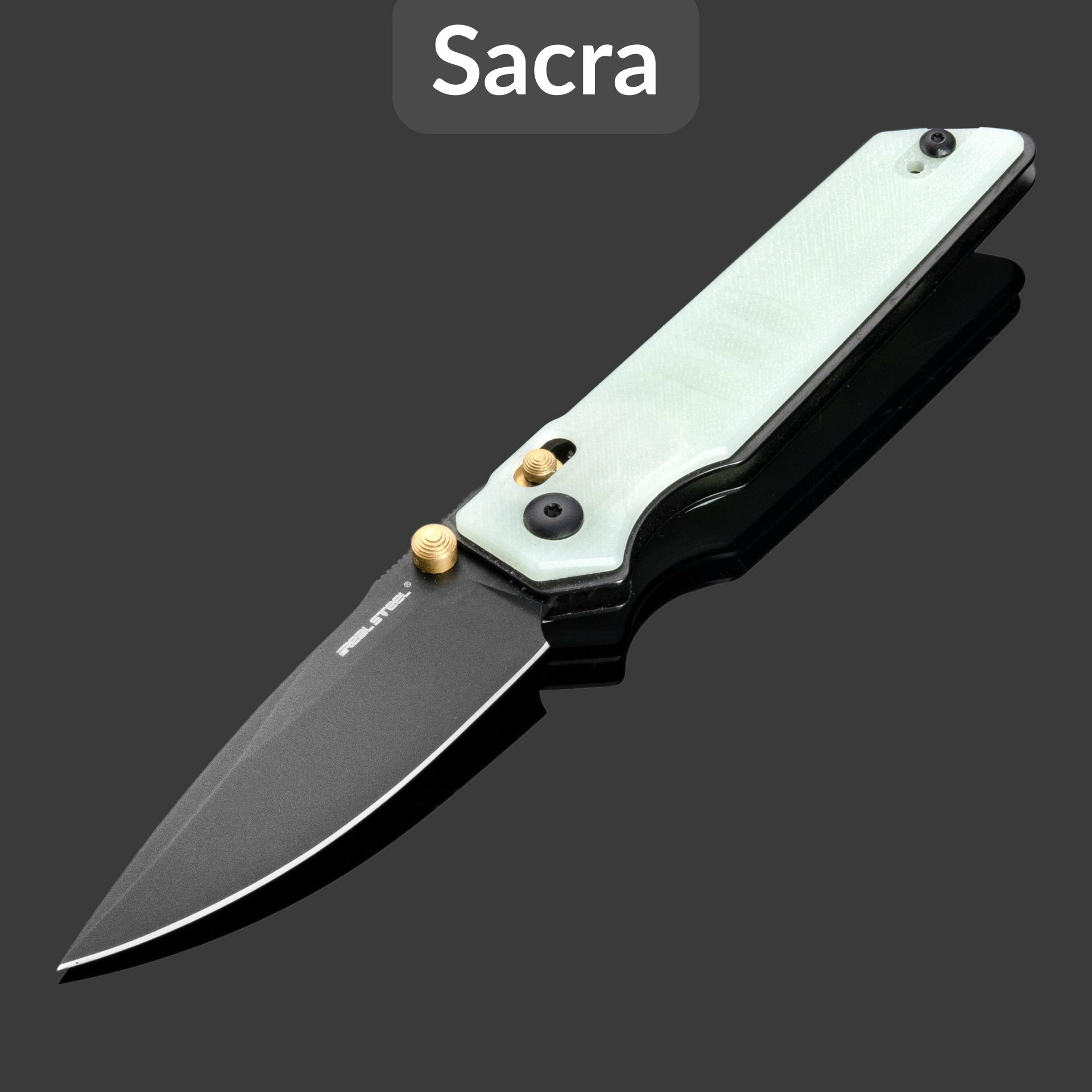 Складной нож Real Steel Sacra 7711NB, сталь K110, рукоять G10