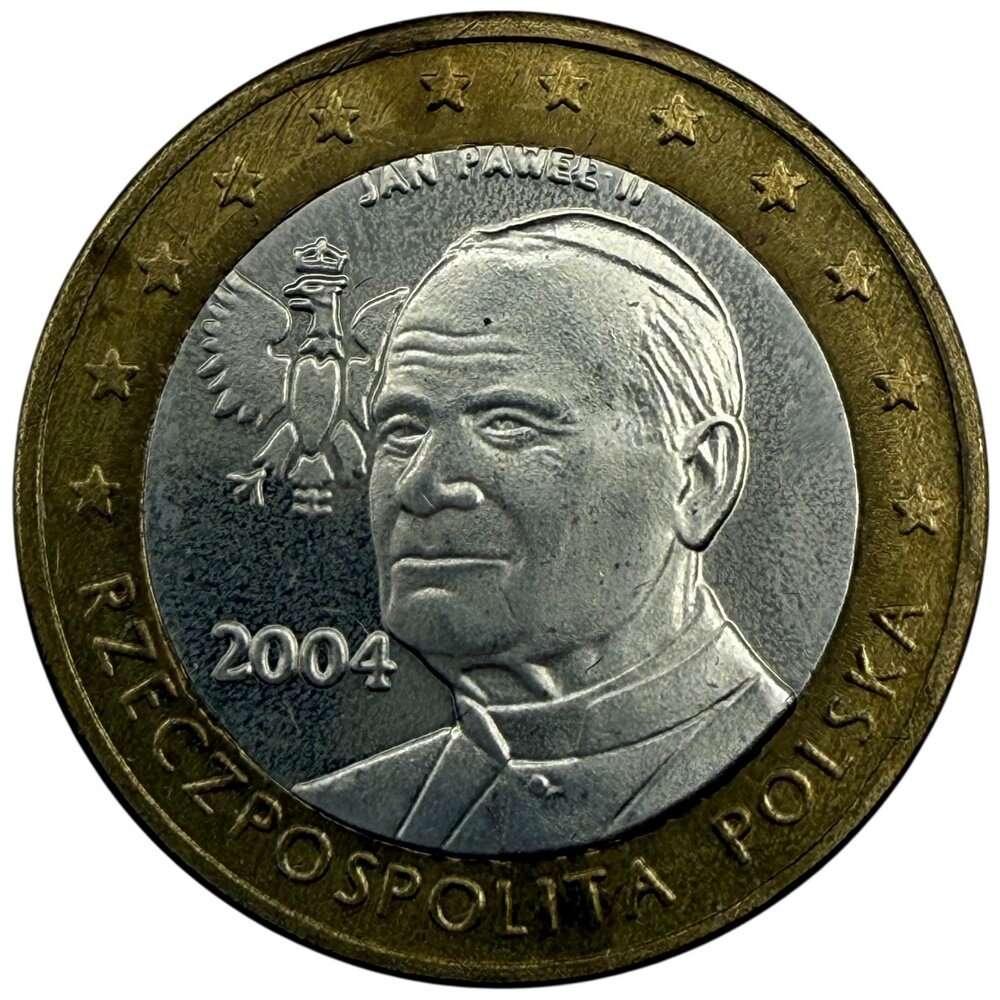 Польша 1 евро 2004 г. Essai (Проба)