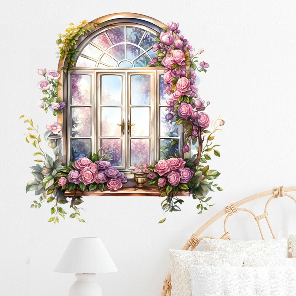 Наклейки для спальни Flower Vine Home