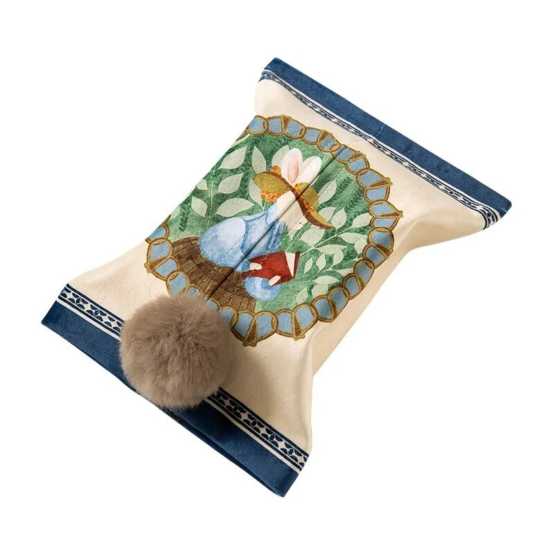 Бархатный чехол для салфеток as picture