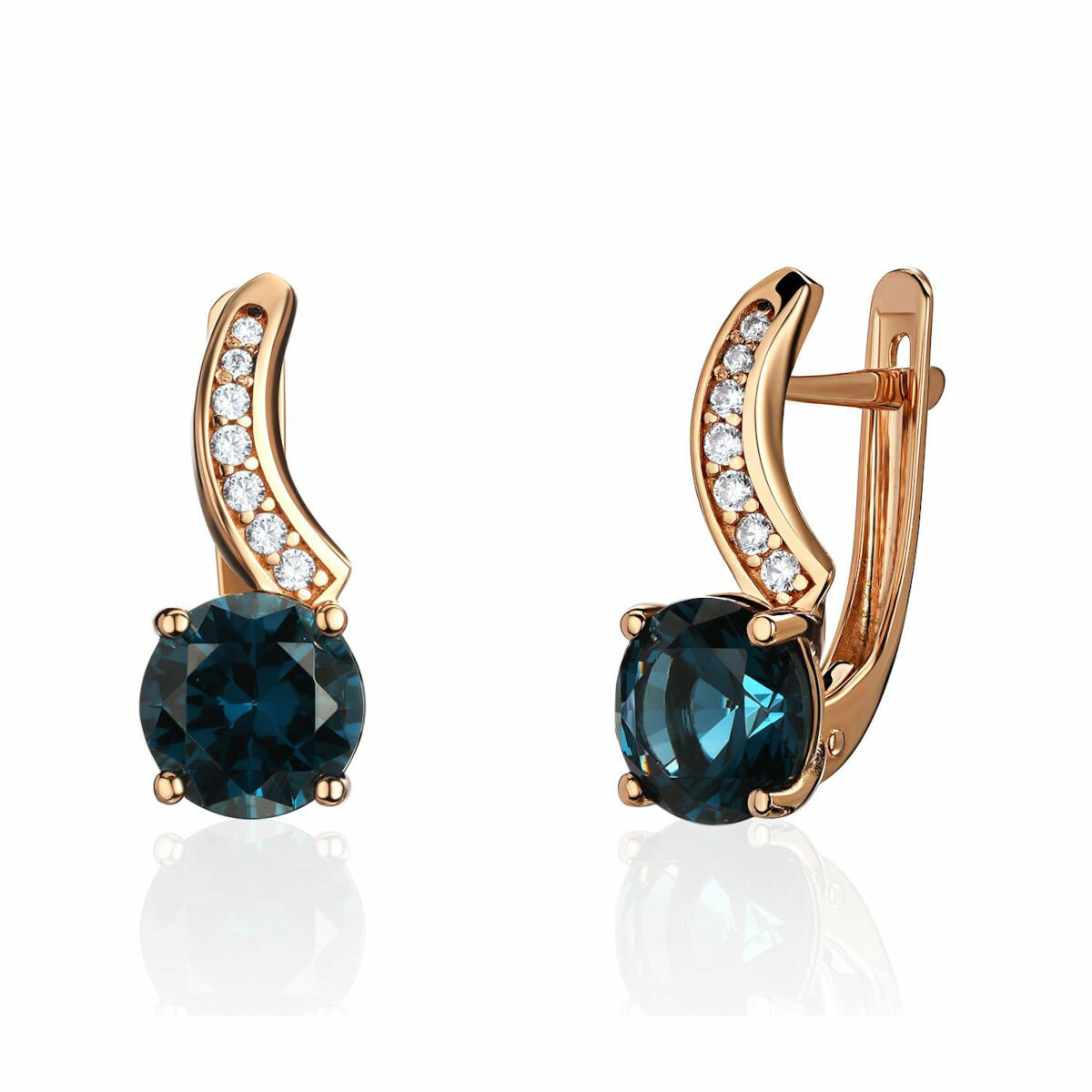 Серьги Эстет, красное золото, 585 проба