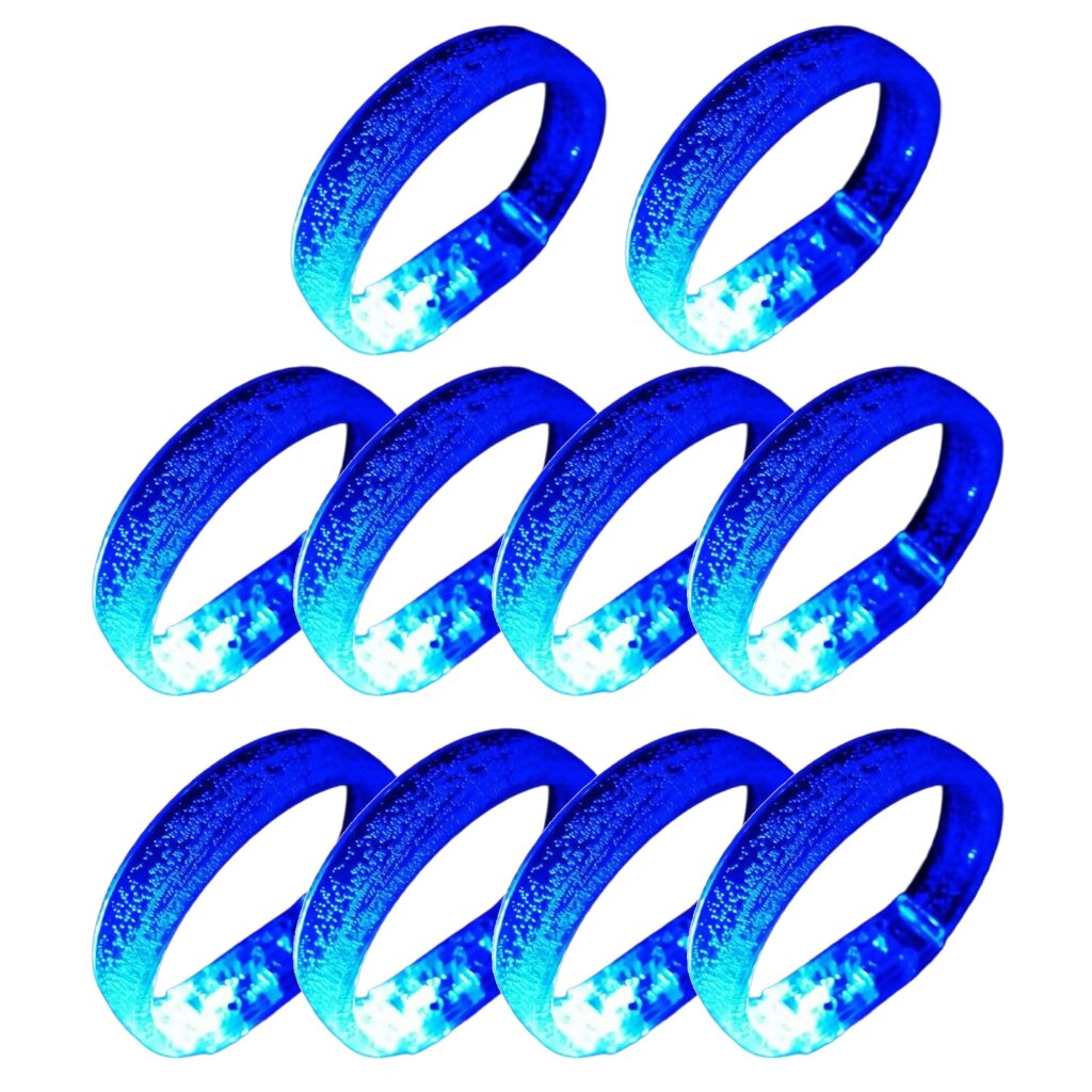 10 шт. Регулируемые светящиеся браслеты светодиодные освещенные браслеты для сценических шоу и празднования фестиваля