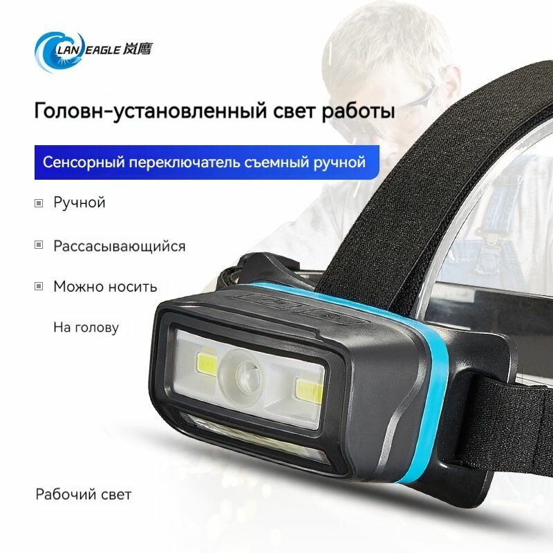 LANEAGLE K78 PRO Умный Съемный Магнитный Налобный Фонарь 7часов Авторемонт 500LM 120°