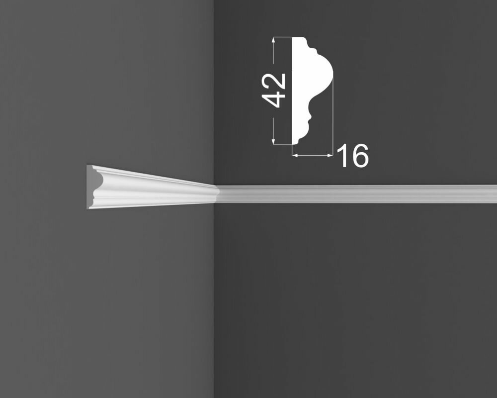 Молдинг МДФ Ликорн М2.42.16 Под Покраску В42хТ16хД2070 мм DeArtio.