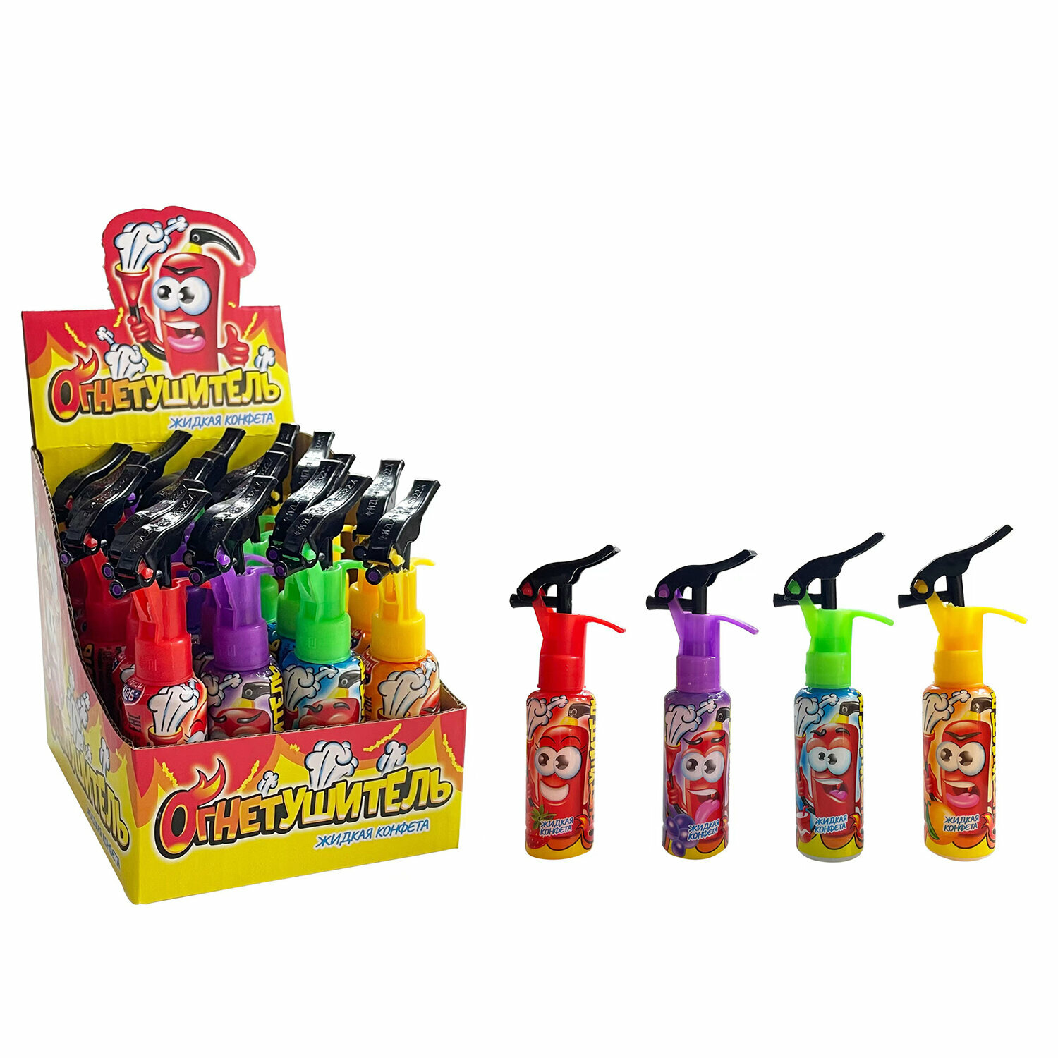 Жидкая конфета спрей "Огнетушитель" ассорти, 30 мл, канди клаб, LQC019 (упаковка 20 шт.)
