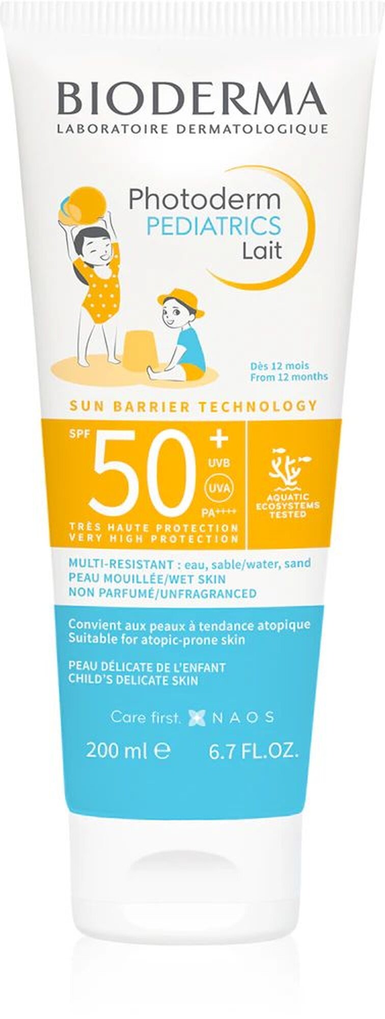 Bioderma Детский солнцезащитный крем для лица и тела SPF 50+, Photoderm Pediatrics, 200 мл
