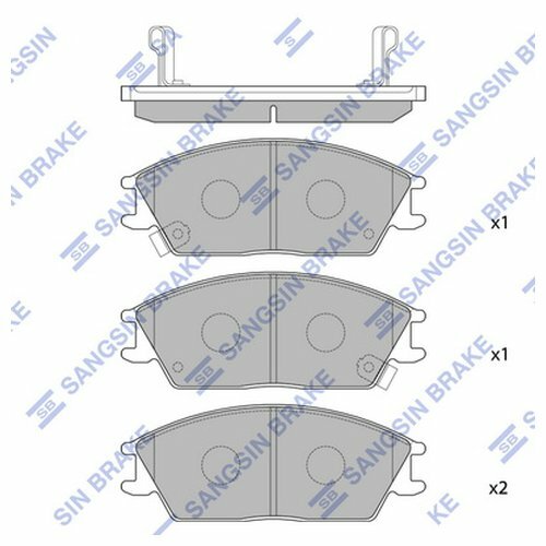 Колодки тормозные hyundai accent/getz передние sp1047 Hi-Q SP1047 для Honda Accord (1983-1989), Honda Civic (1988-1995), Hyundai Accent (1989-2006)