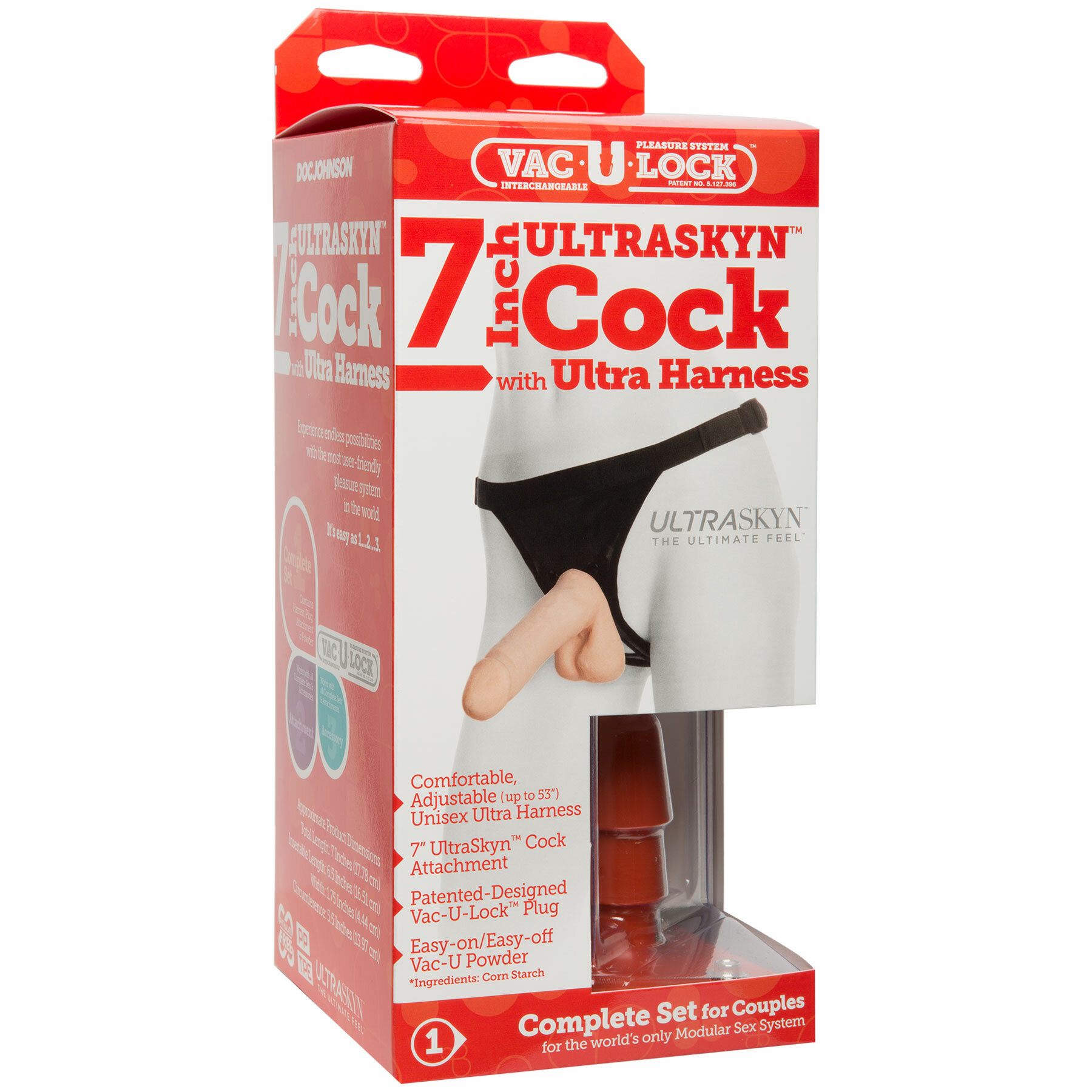 Набор Doc Johnson Ultra Harness 7", фаллоимитатор-реалистик с трусами