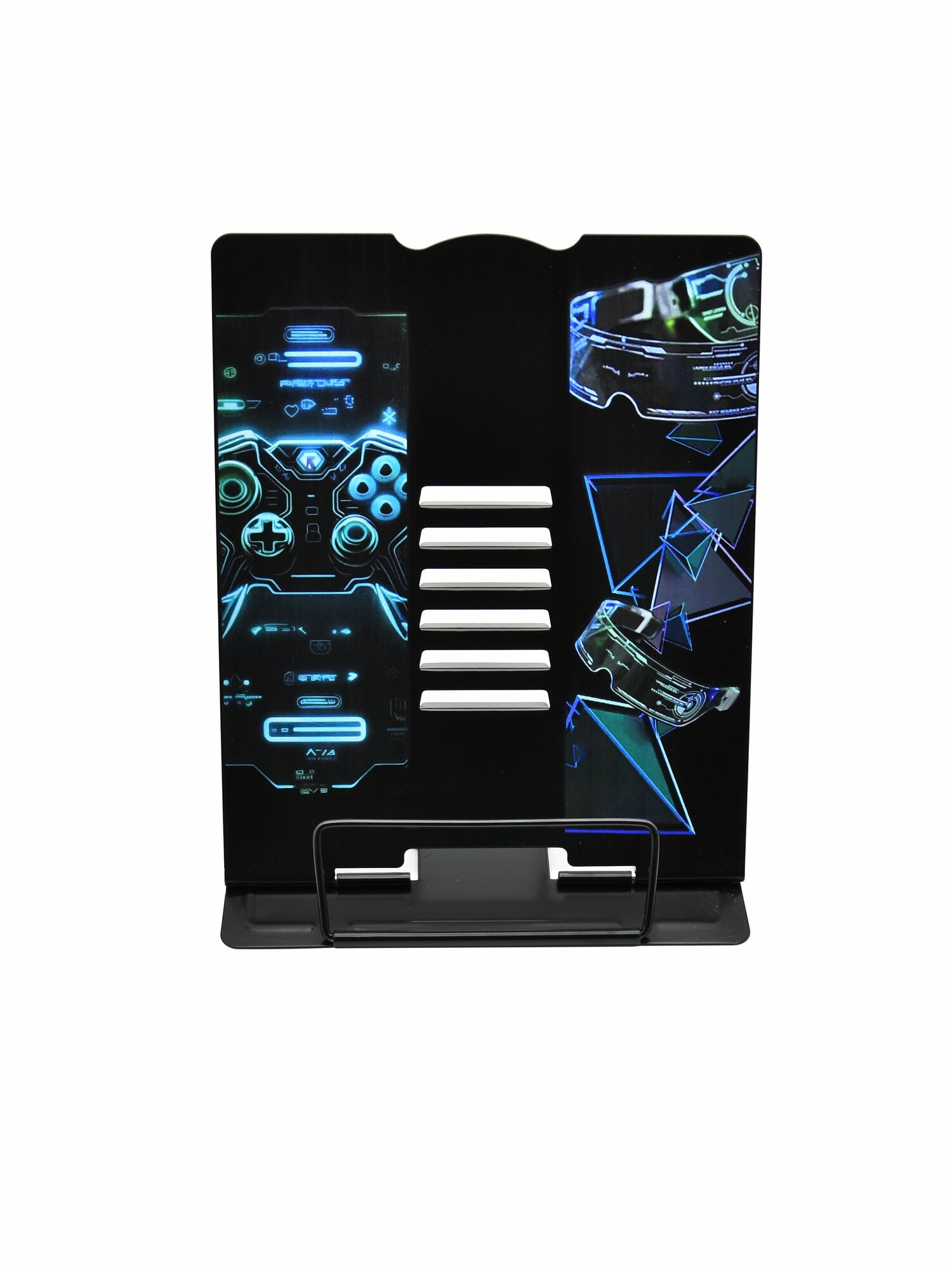 Подставка для книг металлическая 26х21 см "Игра" черная