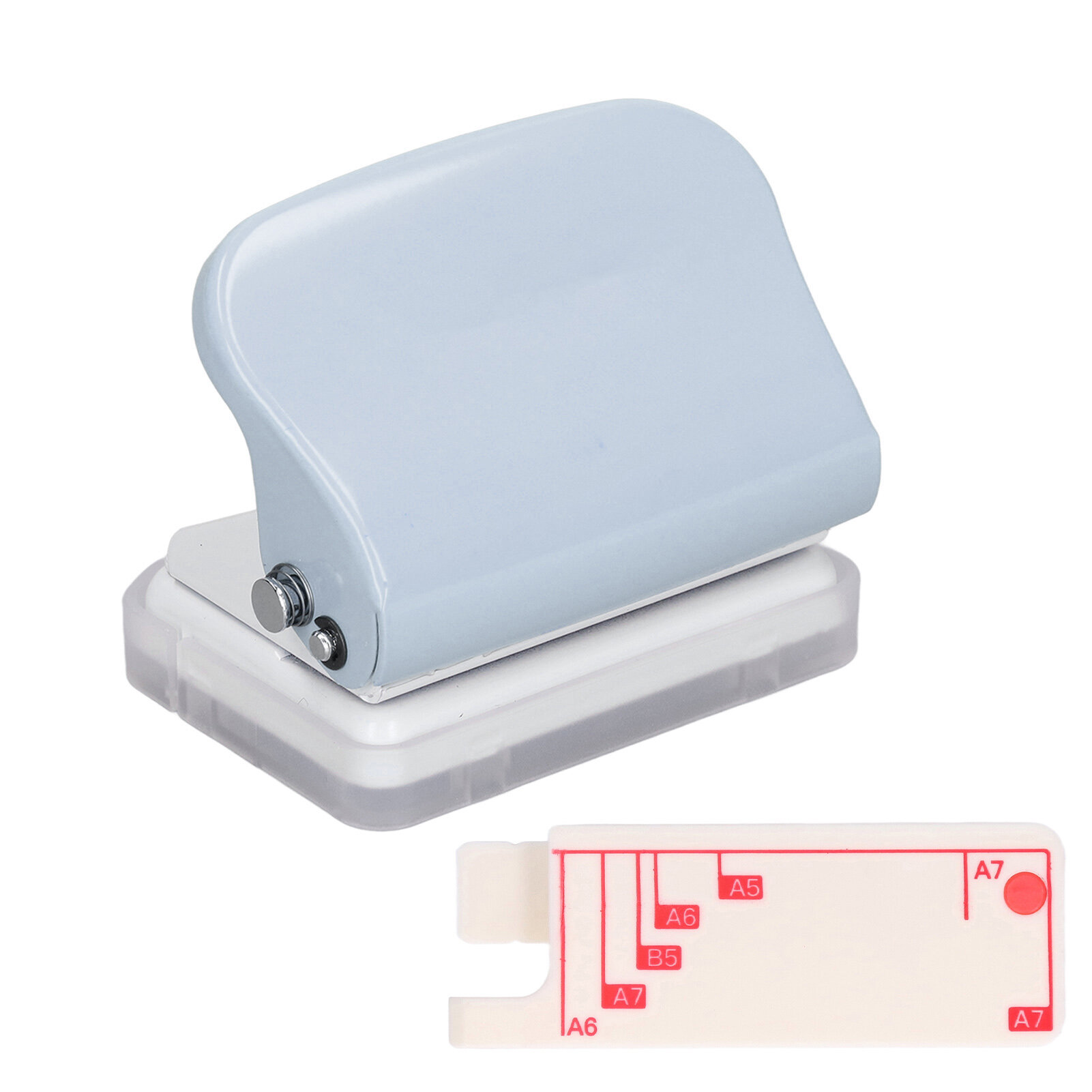 Линейка Для Перфорации Отверстий Быстрое Позиционирование 3 Отверстия Металлический Корпус Перфоратор Grey