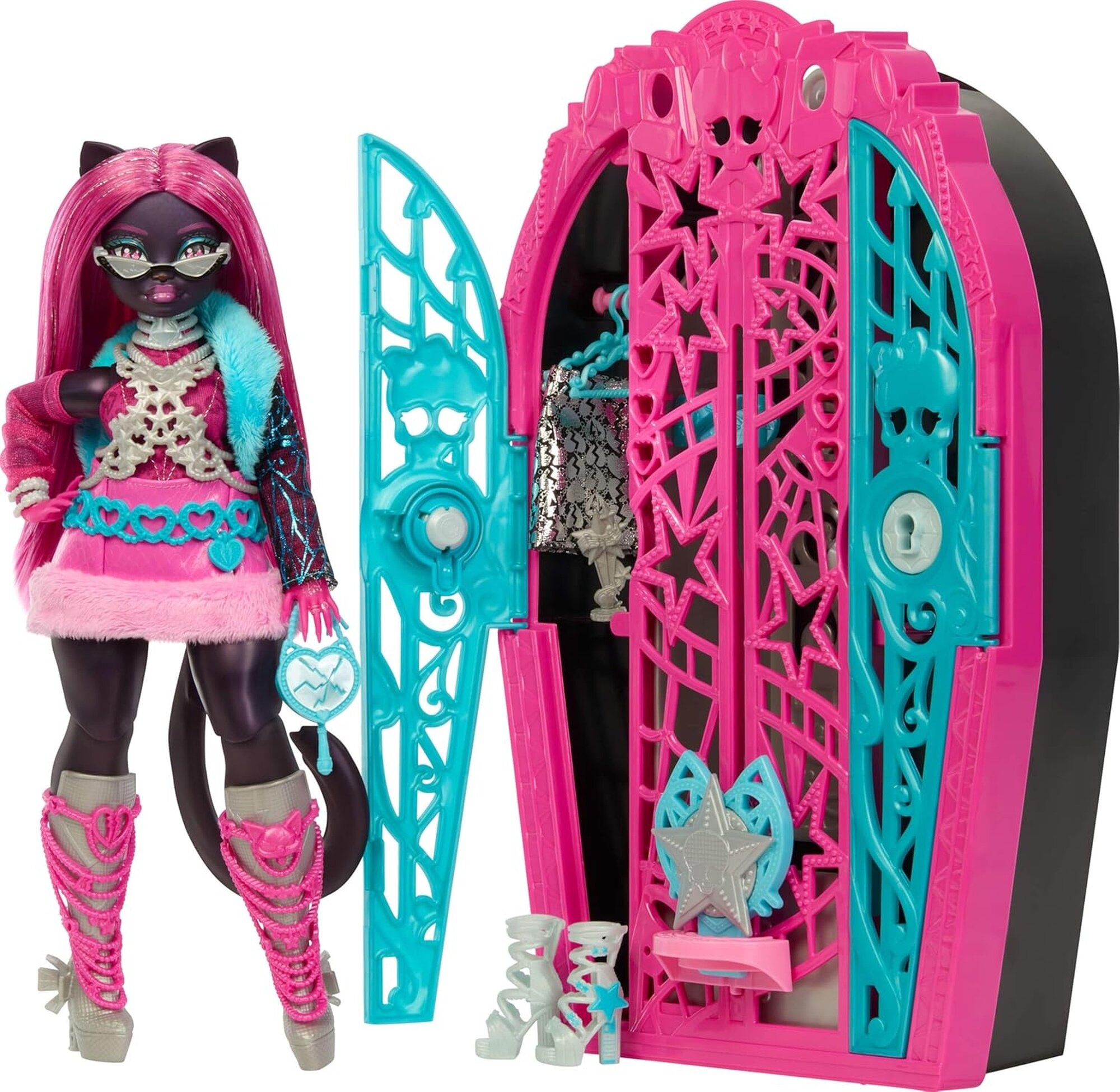 Кукла Mattel Monster High Straszysekrety Серия 6 Hollyduch Secrets - Кэтти Нуар - Кукла с аксессуарами Монстр Хай JBG82