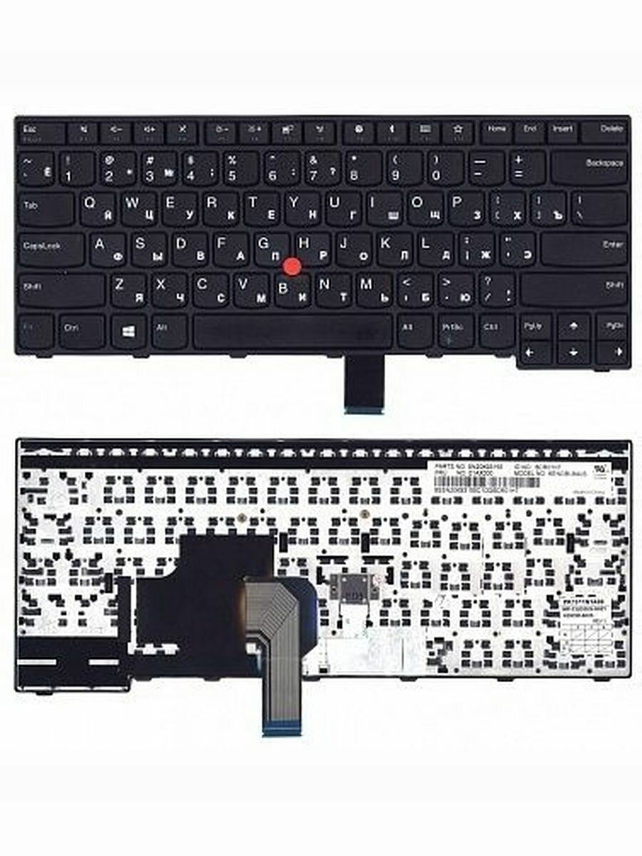 Клавиатура для ноутбука Lenovo ThinkPad E470, E475 черная, с джойстиком