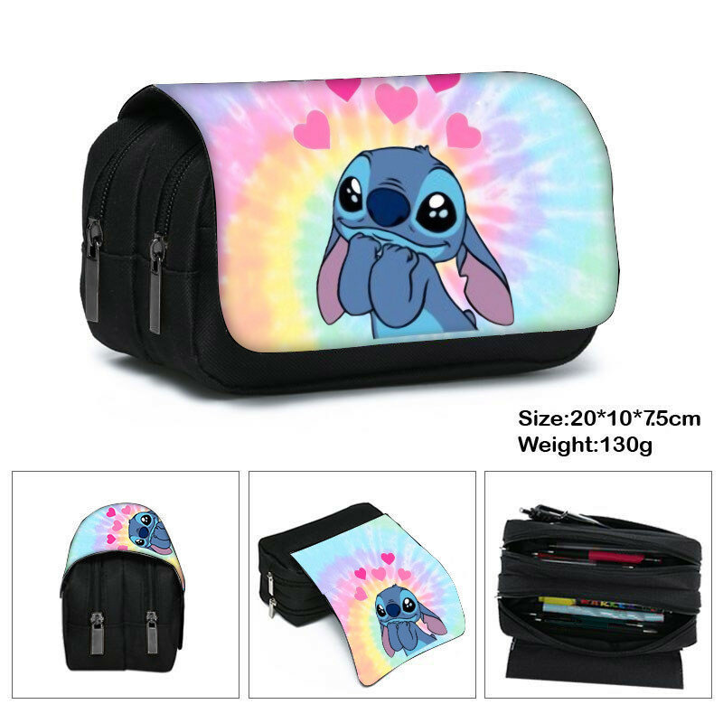 Двойной пенал из полиэстера для студентов и офиса стиль 19