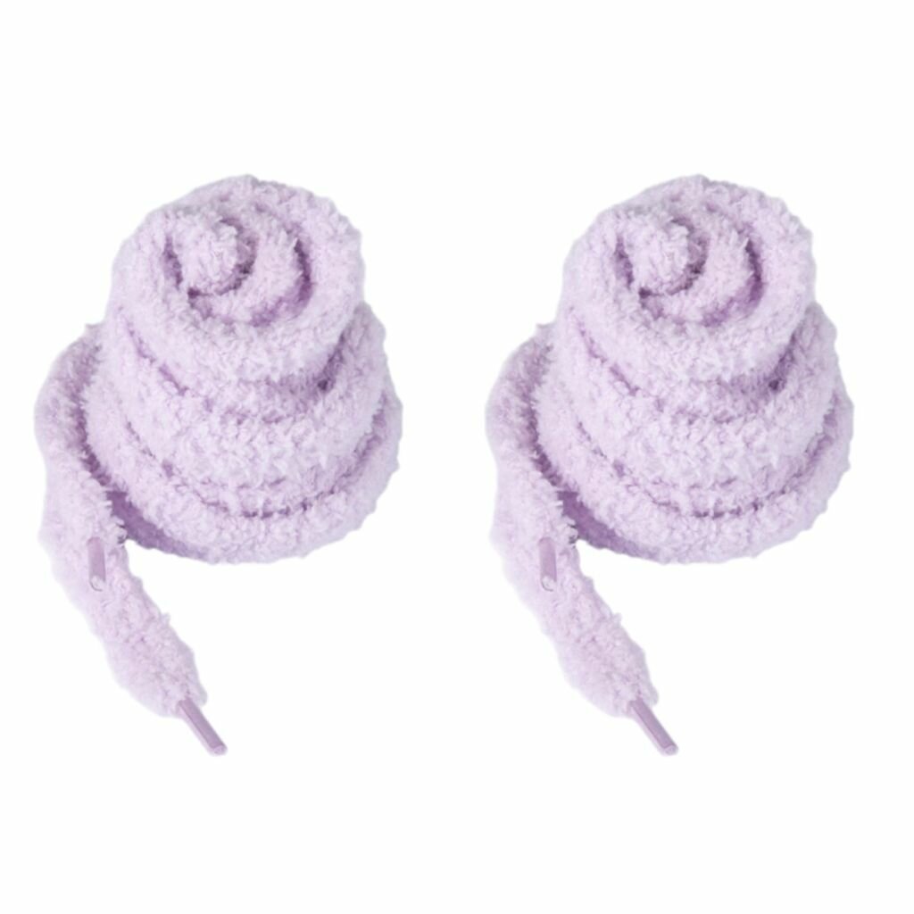 (1 пара) Круглые плюшевые шнурки для обуви-фиолетовые-100 см