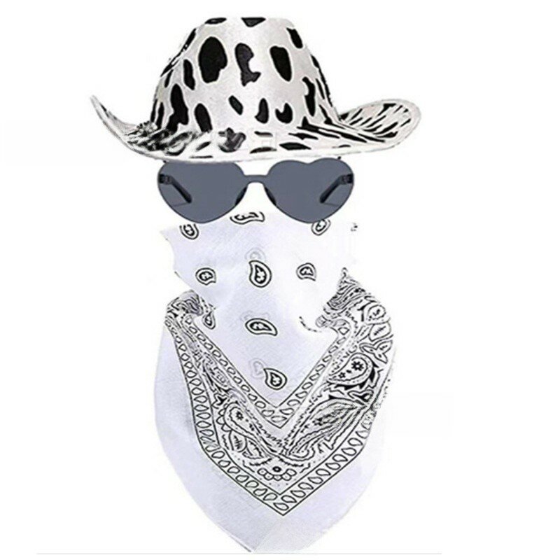 Красная ковбойская шляпа с бахромой и декоративными пайетками для хэллоуина и рождества set milk