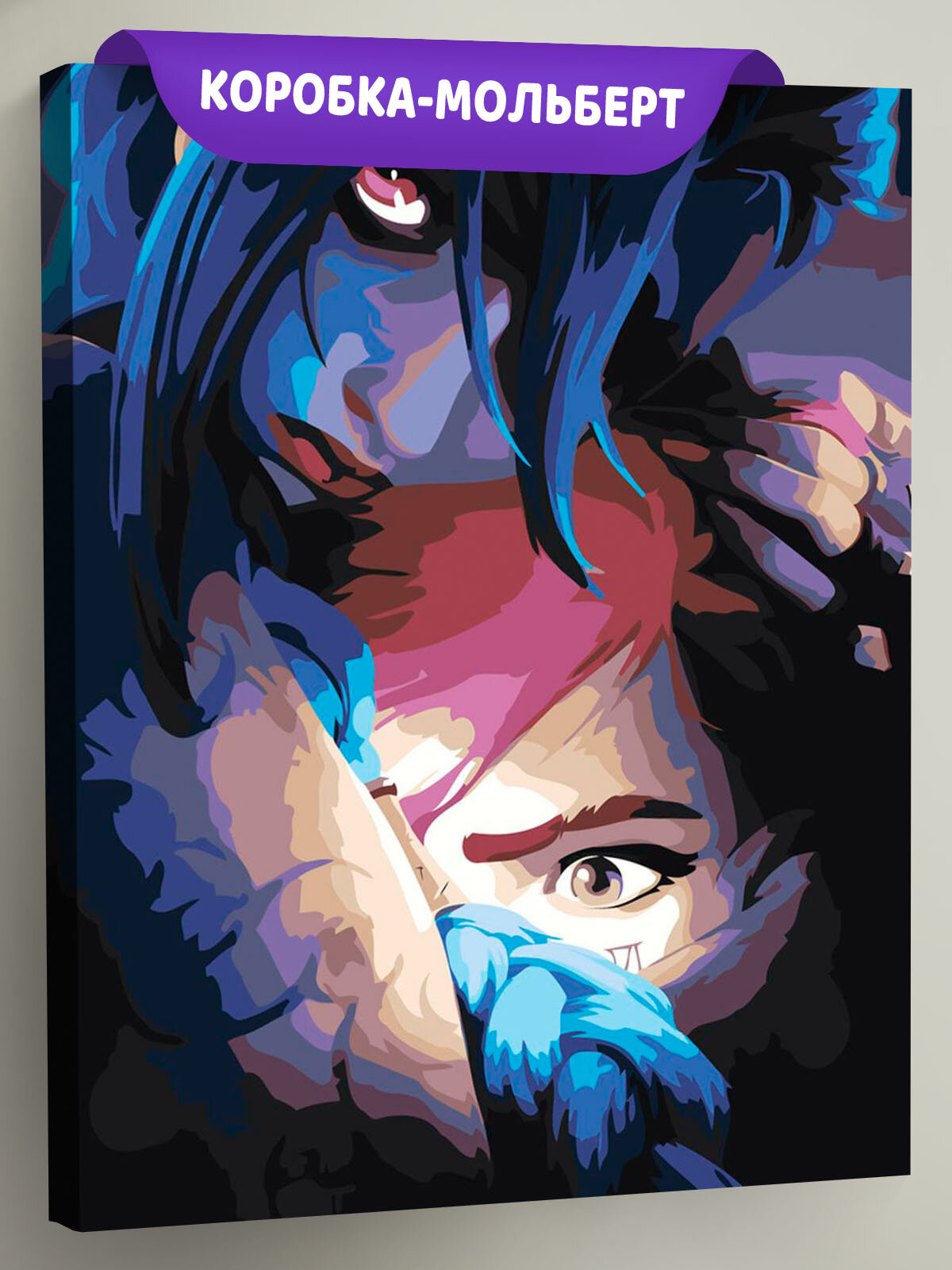 Картина по номерам на холсте с подрамником "Аркейн Лига Легенд лол: Джинкс и Вай" Раскраска 40x50 см, Мульфильмы Девушки