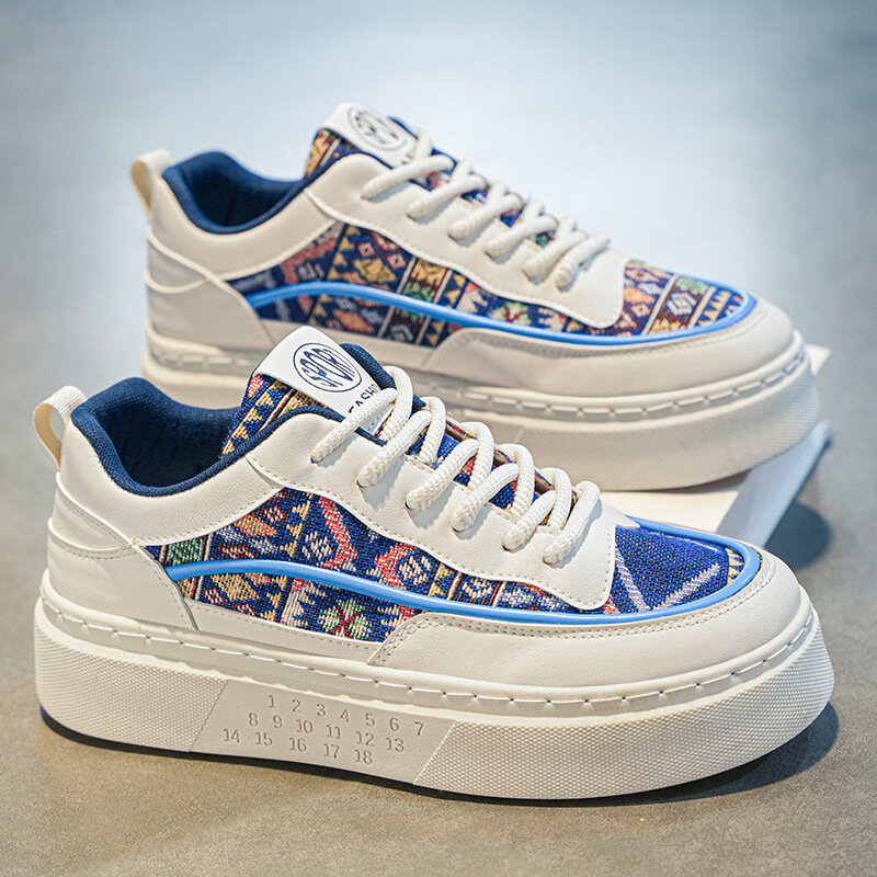 MOOCIE Новые осенние дышащие мужские туфли в корейском стиле, универсальные, трендовые, нишевого дизайна, туфли на толстой подошве, спортивные, повседневные, белые кроссовки