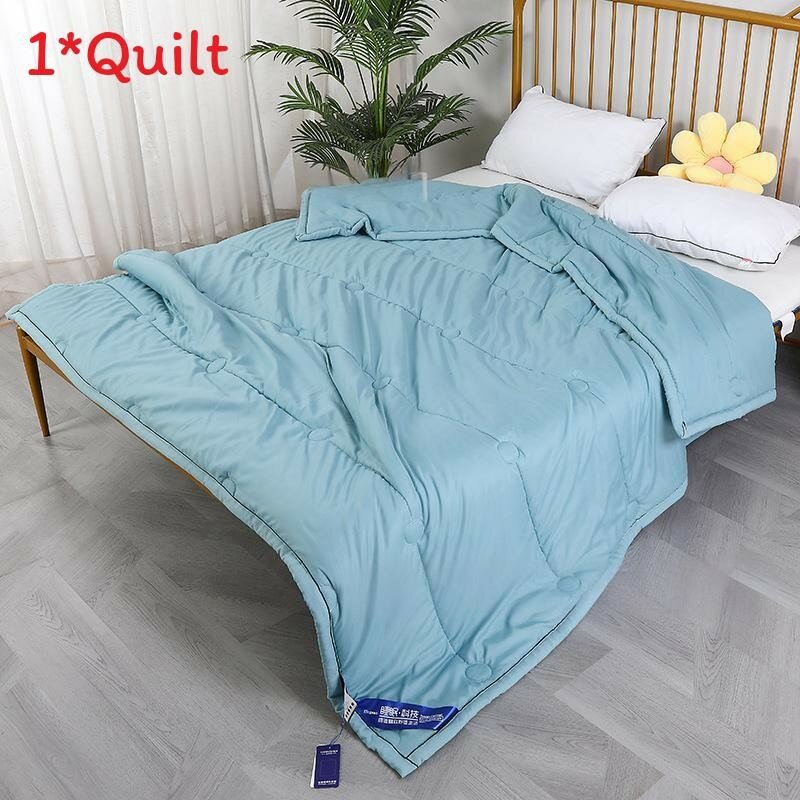 Водяная стирка хлопковое покрывало с современным стилем и мягкой тканью для общежития и подарка синий 200*230см