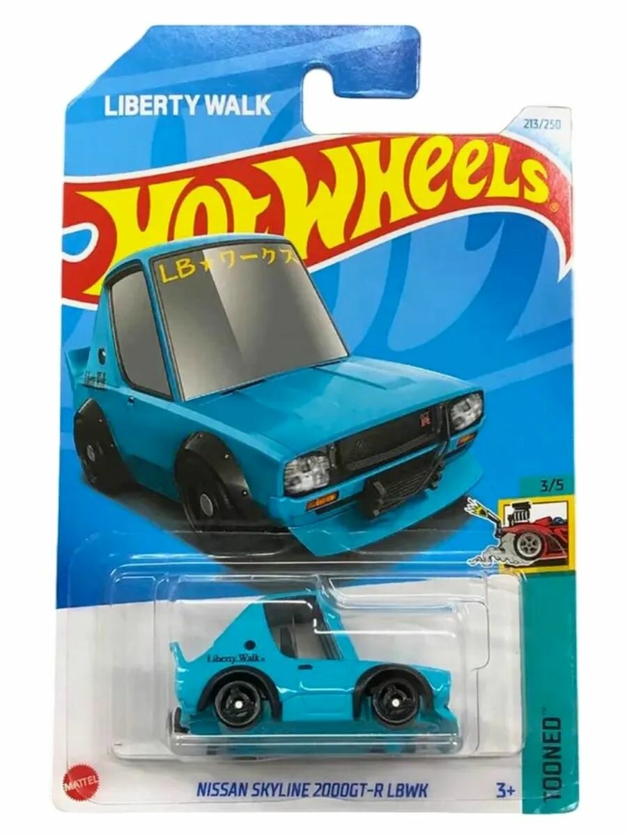 HRY85 Hot Wheels машинка металлическая игрушка коллекционная масштабная модель Nissan Skyline 2000GT-R LBWK Кейс 2024