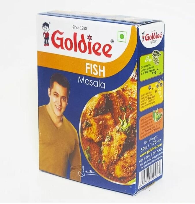 2 шт. Fish masala Goldiee / Специи (приправа) для Рыбы. 50гр. Индия.