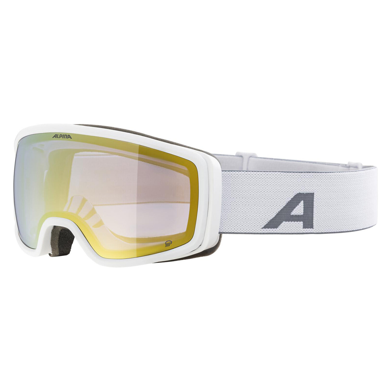 Маска горнолыжная ALPINA Bivio Q White Matt/Q Gold S2 (US: S)