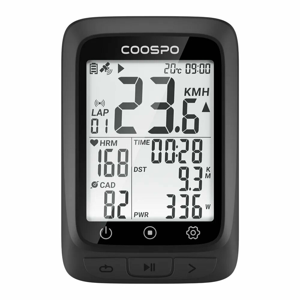 Coospo велосипед GPS компьютер BC107 черный