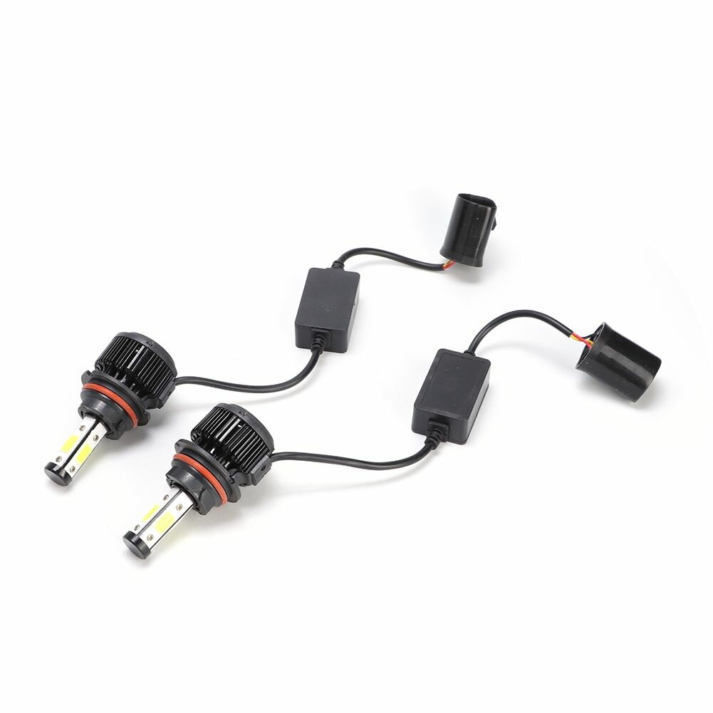 2шт LED лампы 9007 6000K для ближнего/дальнего света