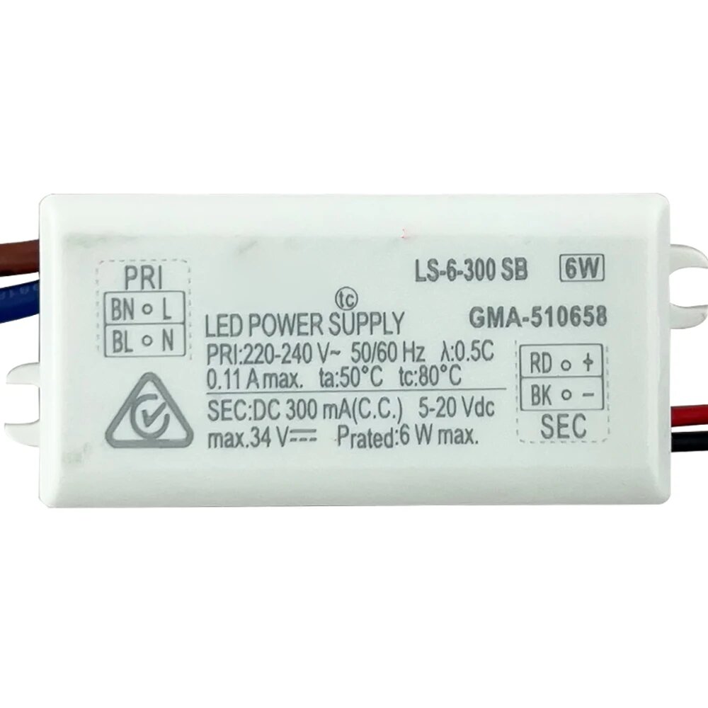 Балласт LS-6-300 SB 6W 300mA