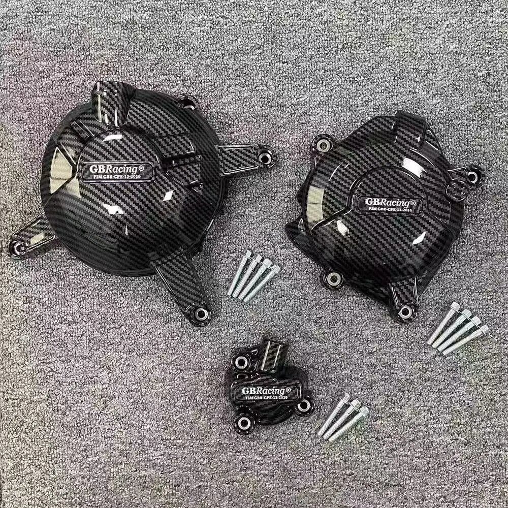 Для YAMAHA R3/R25 2015-2022 MT-25 MT-03 2016-2022 капот двигателя мотоцикла защитный корпус аксессуары Черный, Carbon Fiber Texture