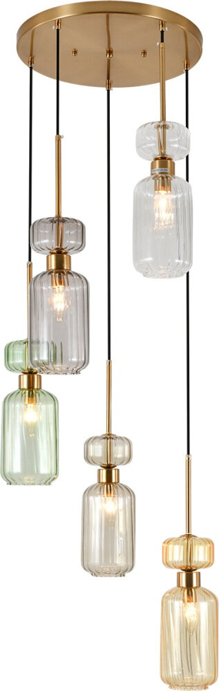 Подвесной светильник MD.0303-1-P BK+ZGD Imex, стиль: Восточный, лампы: Накаливания, цоколь: E27, мощность: 60 Вт