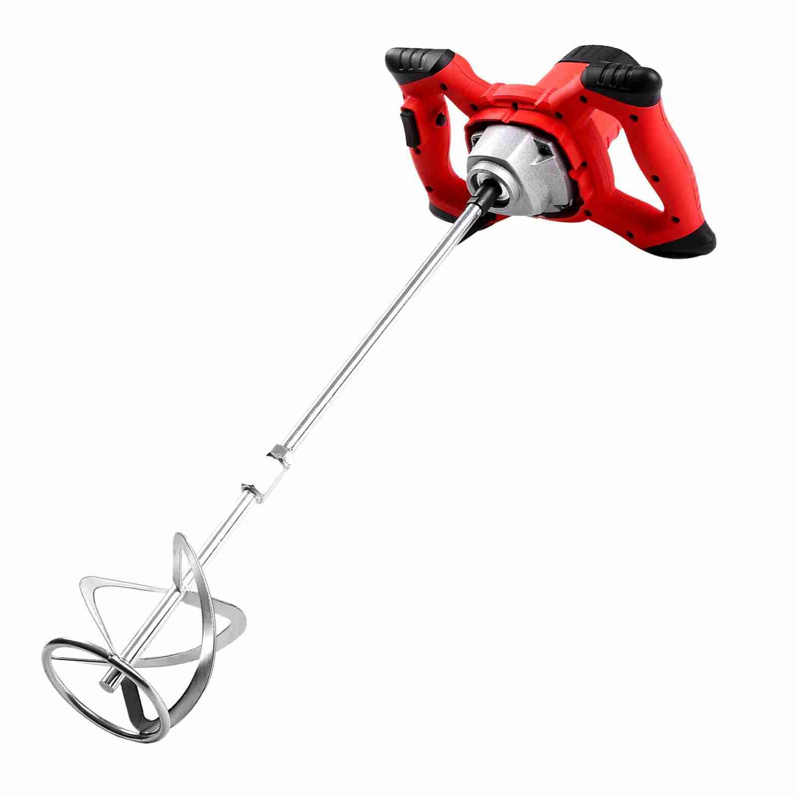 Электрический цементный миксер 2100W, тяжелый, 6скоростной, ручной, Sобразный, для растворов, краски