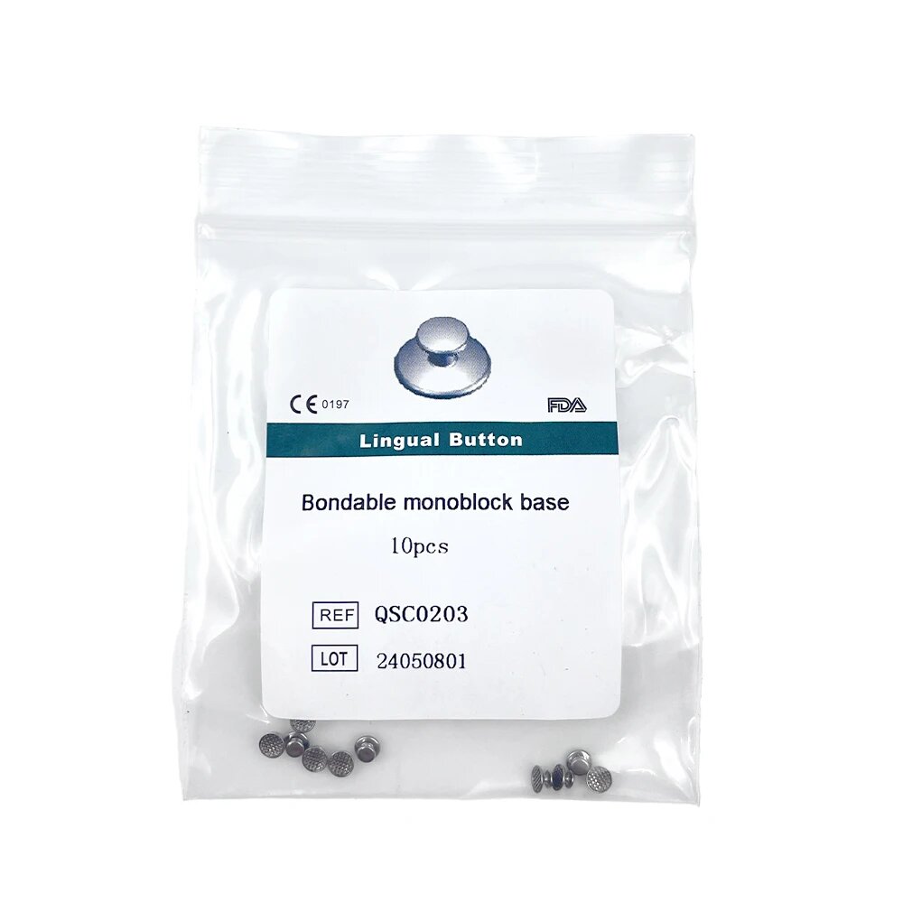 PIORPOY 10 Шт. Стоматологические Ортодонтические Лингвальные Кнопки С Круглым Основанием, Металлические, Для Дуг, Серебристые