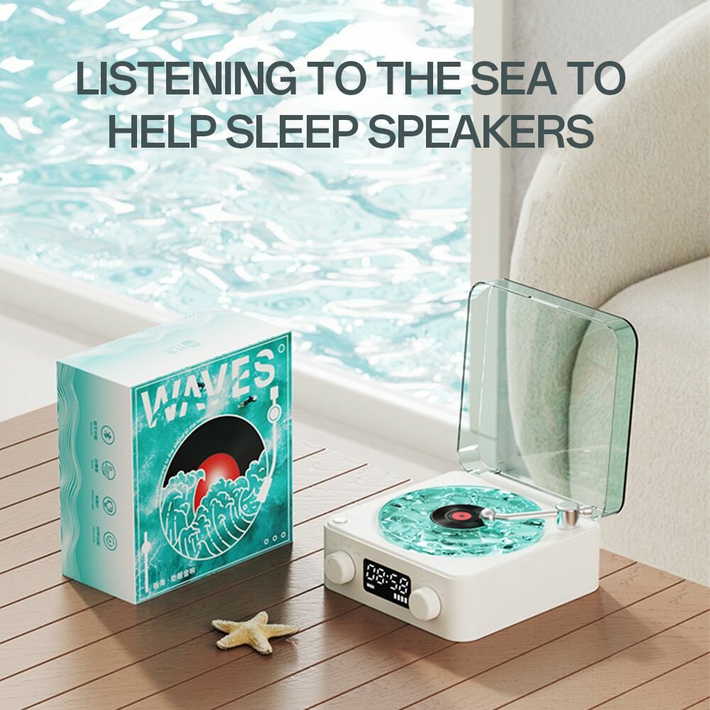 Проектор волн Ocean Wave с функцией белого шума, поддержка BT, TF и AUX, идеальный для сна и подарков