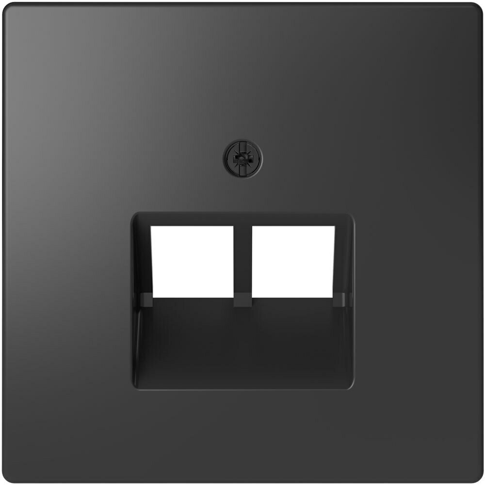 Накладка для розетки 2-ной RJ45 Merten D-Life, антрацит MTN4522-6034