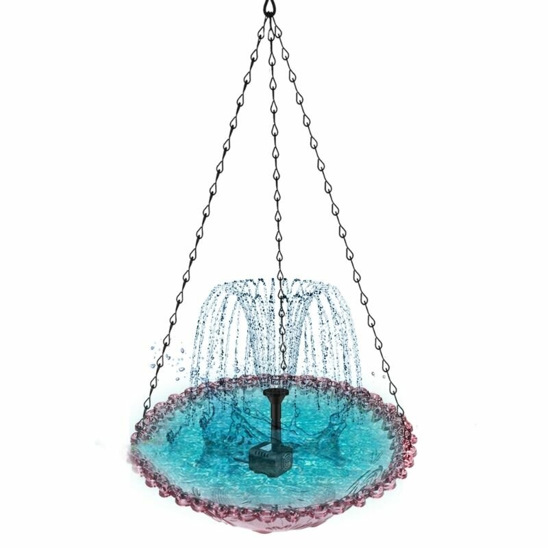 Подвесная кормушка для птиц с фонтаном-фиолетовый