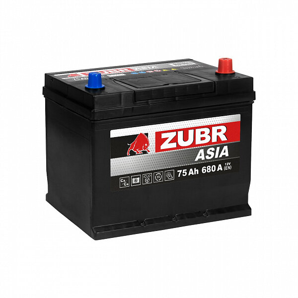Аккумулятор автомобильный ZUBR ULTRA Asia ZSA750 75.0 Ah 680 A ОП (261x175x225) D26R 261x175x225