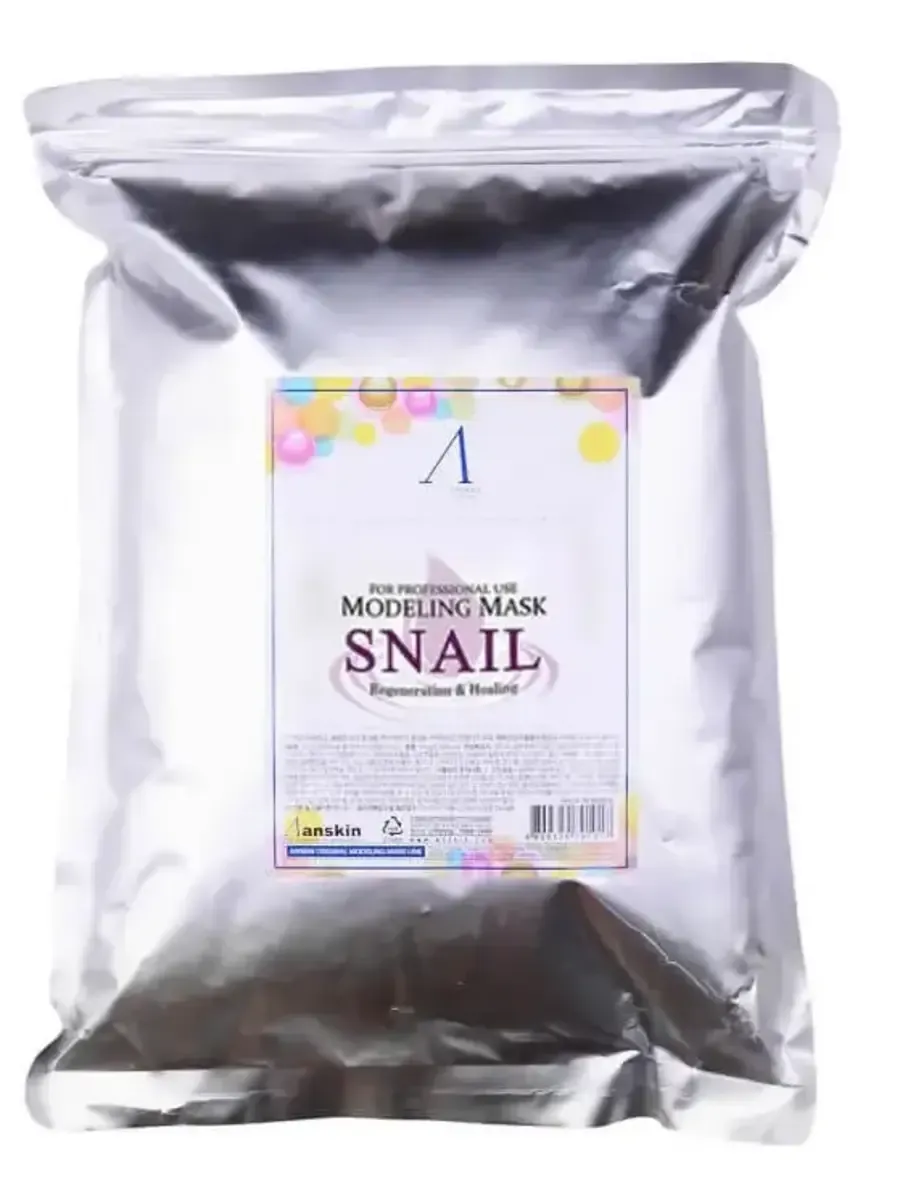Маска Anskin Snail Modeling Mask, Альгинатная с муцином улитки, 1000 г
