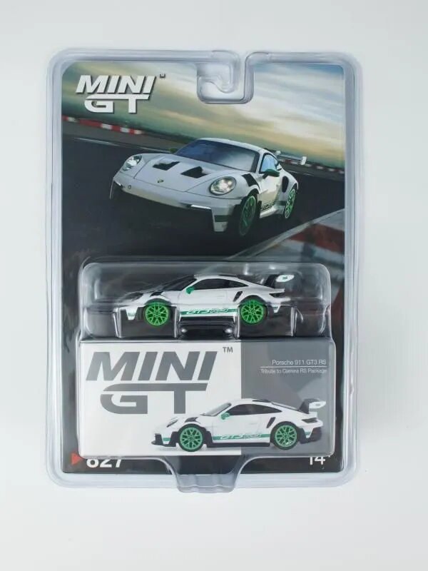 Машинка MINI GT 1/64 Porsche 911 (992) GT3 RS Tribute to Carrera RS Blister Packaging Die-cast Alloy Car Model Collection Gift