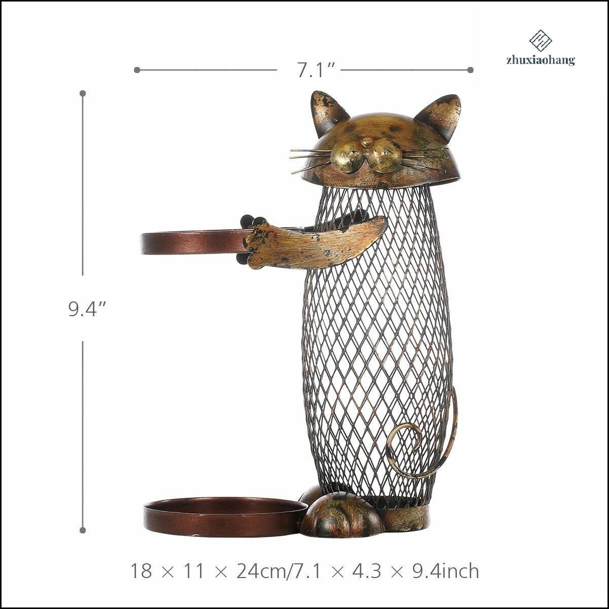 Эксклюзивная подставка кошка для винных бутылок, размеры 24x18x11 см