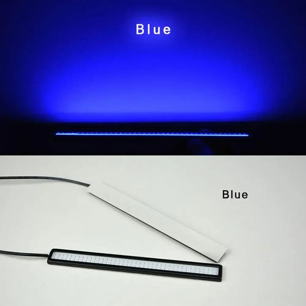 1/2 шт. 17 см универсальные дневные ходовые огни автомобиля COB DRL светодиодные ленты Blue, 2PCS