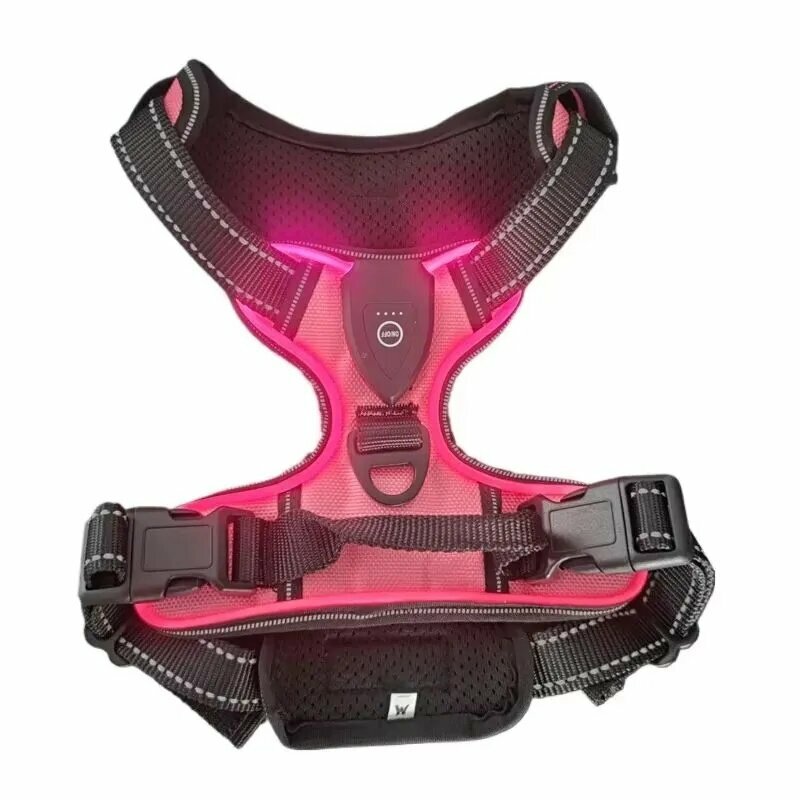 Светящаяся шлейка для собак LED с 3 режимами, USB-зарядкой Коротко, понятно и содержит все ключевые преимущества: свечение, 3 режима, зарядка.