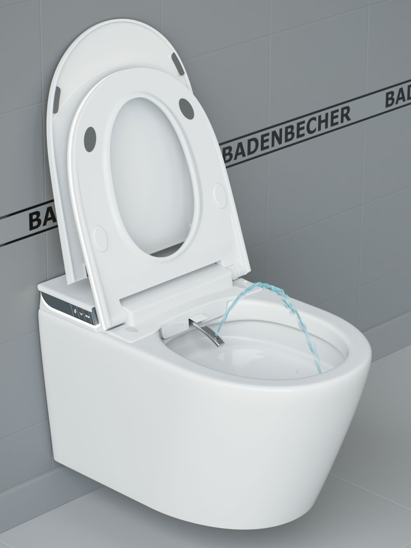 Промо! Умный унитаз BADENBECHER Smart X7 Premium Plus электронный подвесной для туалета и ванной дома с функцией биде, подогревом сиденья, УФ очисткой автоподнятием и опусканием крышки