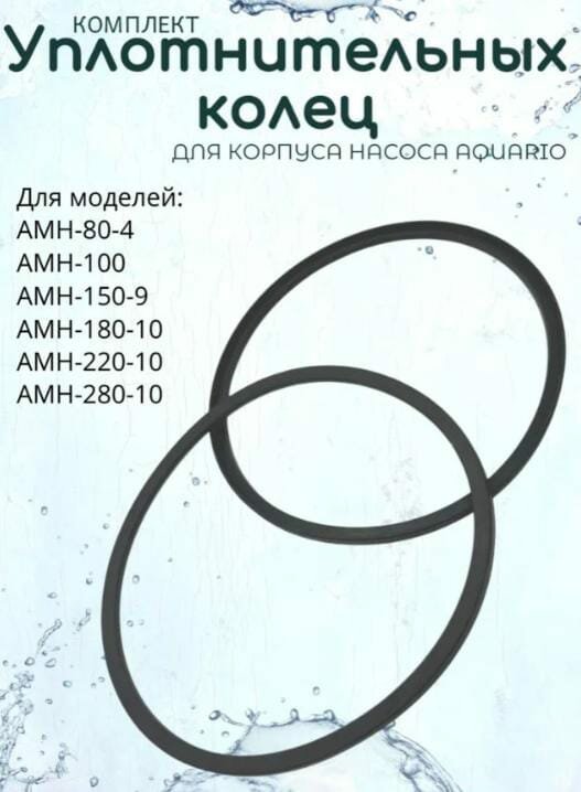 Уплотнительное кольцо корпуса AQUARIO AMH-180-10/220-10/280-10 (пара) (арт. 8807)