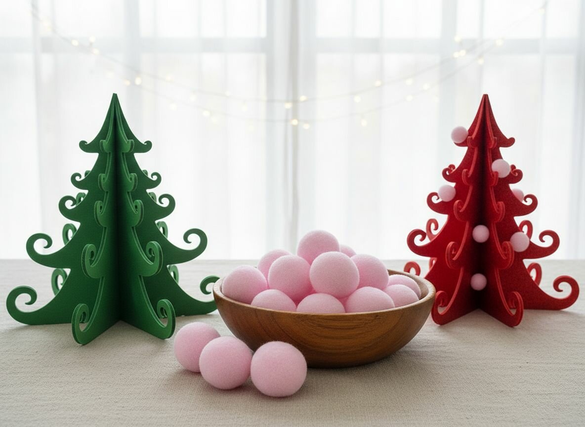 Помпоны плюшевые. Цвет розовый. Диаметр 4 см. Упаковка 8 шт.