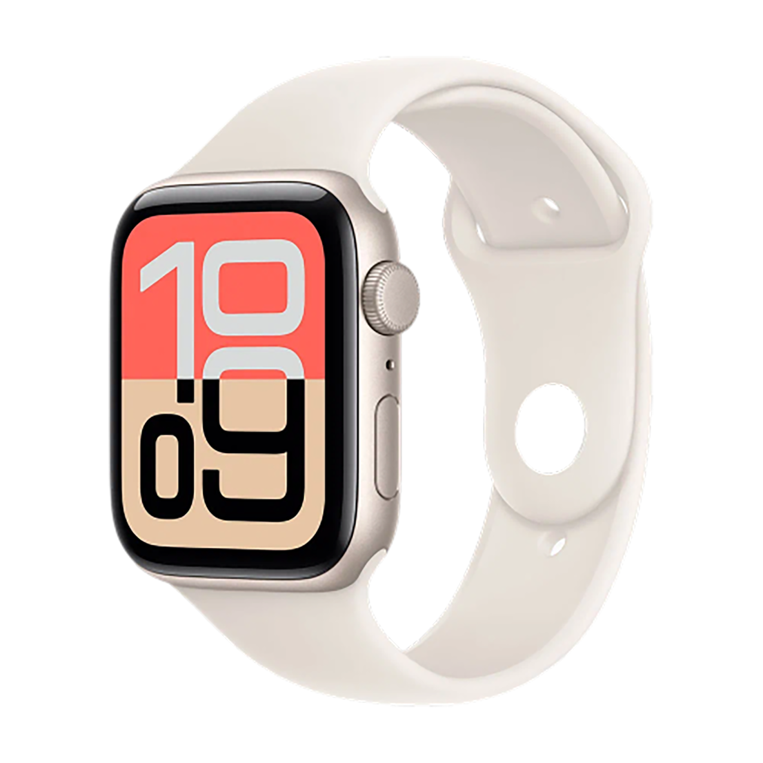 Apple Watch SE 3 (2025) GPS 40mm Aluminum Case with Starlight/Starlight Sport Band S/M (MEH34)