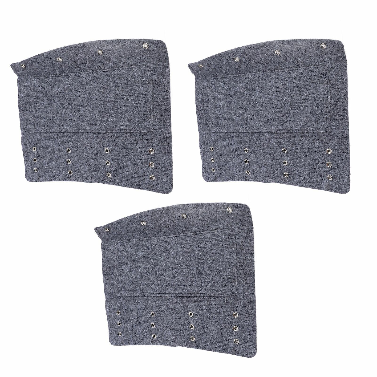 Комплект из 3 шт. ковриков для ступеней автоприцепов 22 х 20 дюймов, износостойкие ковры для радиусных ступеней глубиной 8-11 дюймов, серый