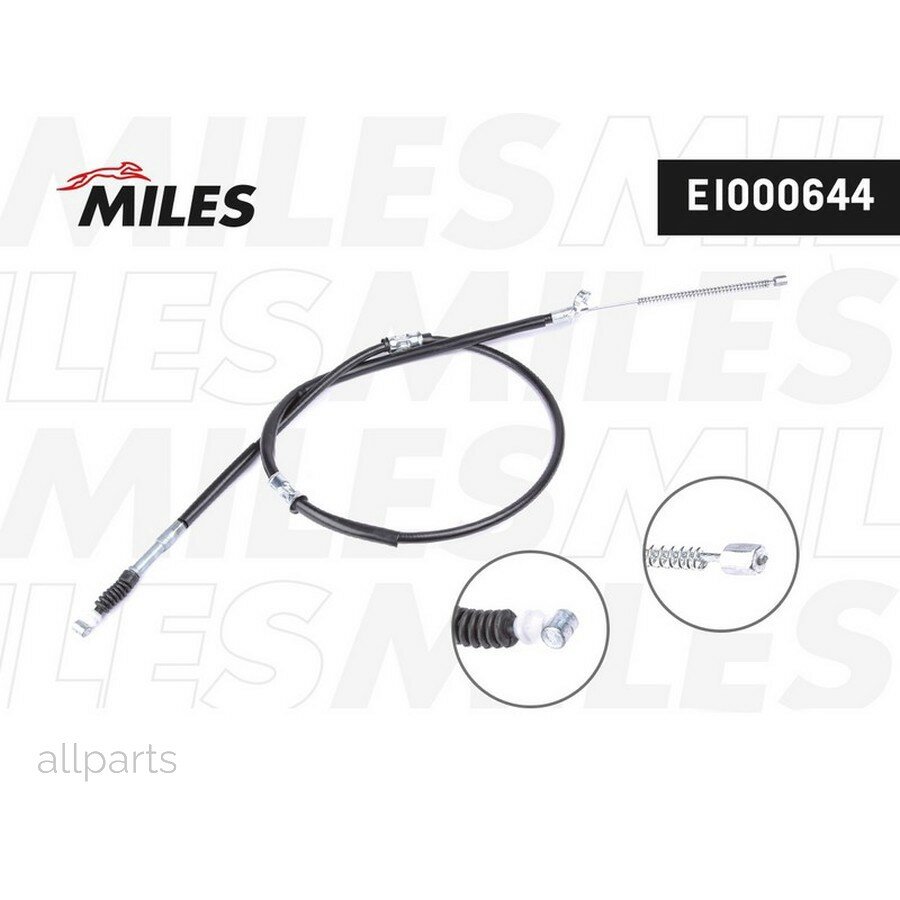 MILES EI000644 Трос стояночного тормоза TOYOTA COROLLA 92-00 правый