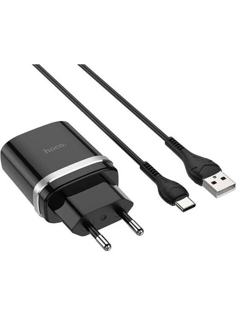 Сетевое зарядное устройство C12Q 1USB 18Вт+кабель Черный